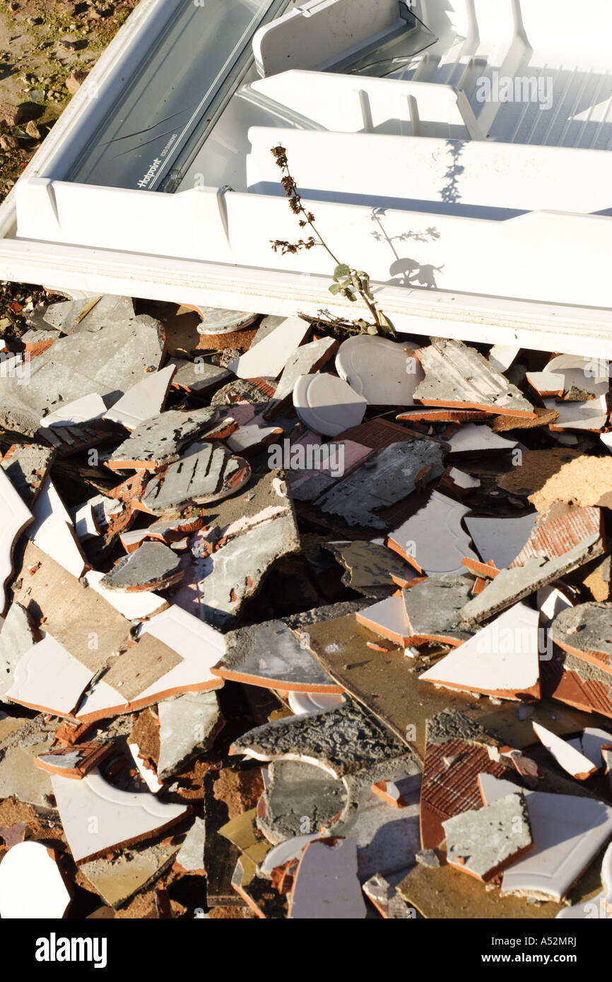 Rubble with Bed Stock Photo - Alamy