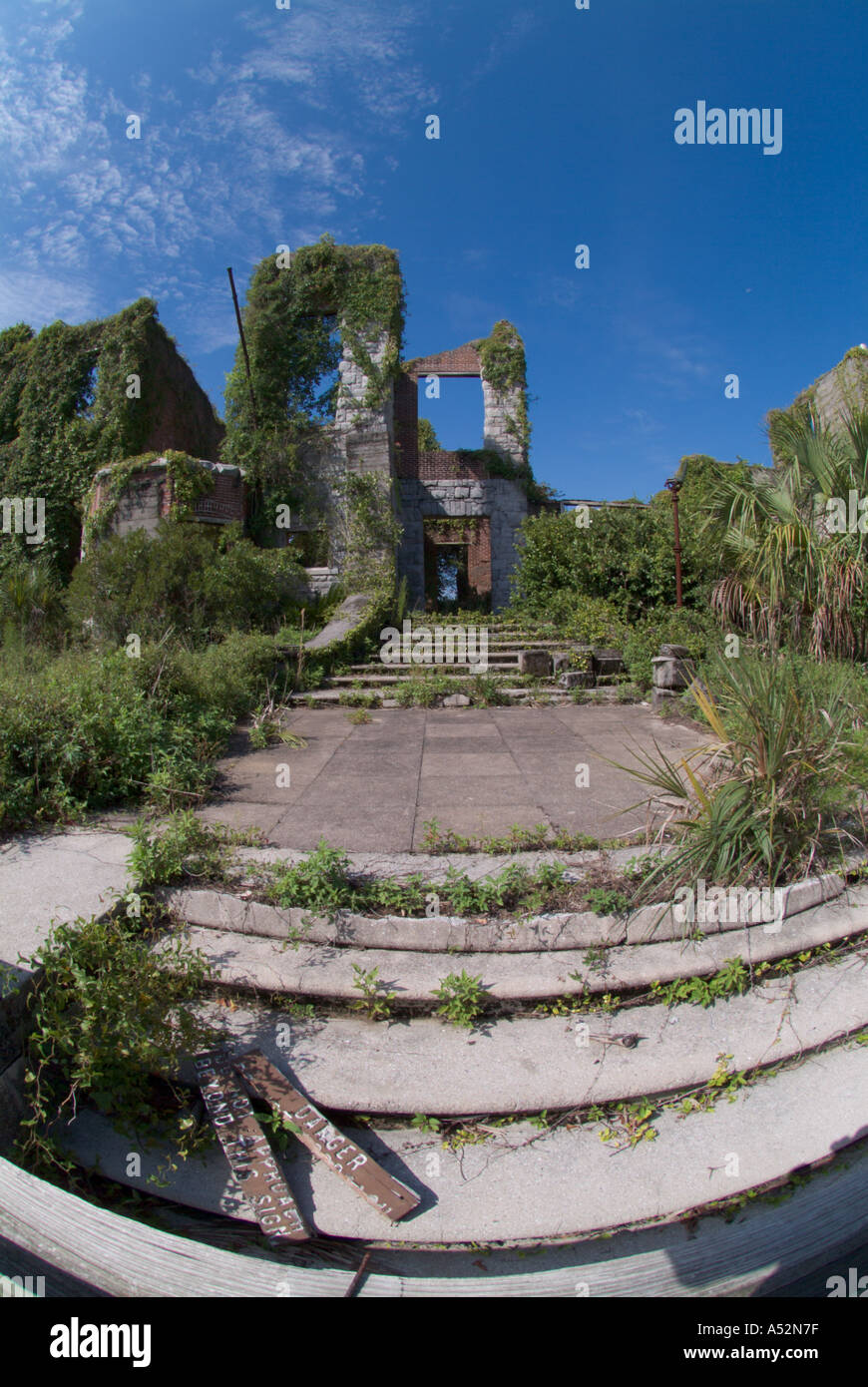 Cumberland Island Georgia GA Dungeness ruins Carnegie mansion Stock ...