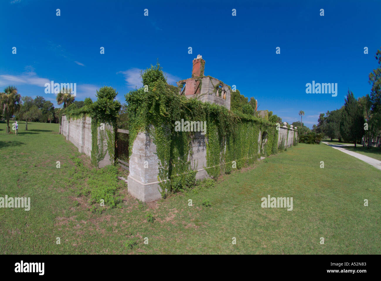 Cumberland Island Georgia GA Dungeness ruins Carnegie mansion Stock ...
