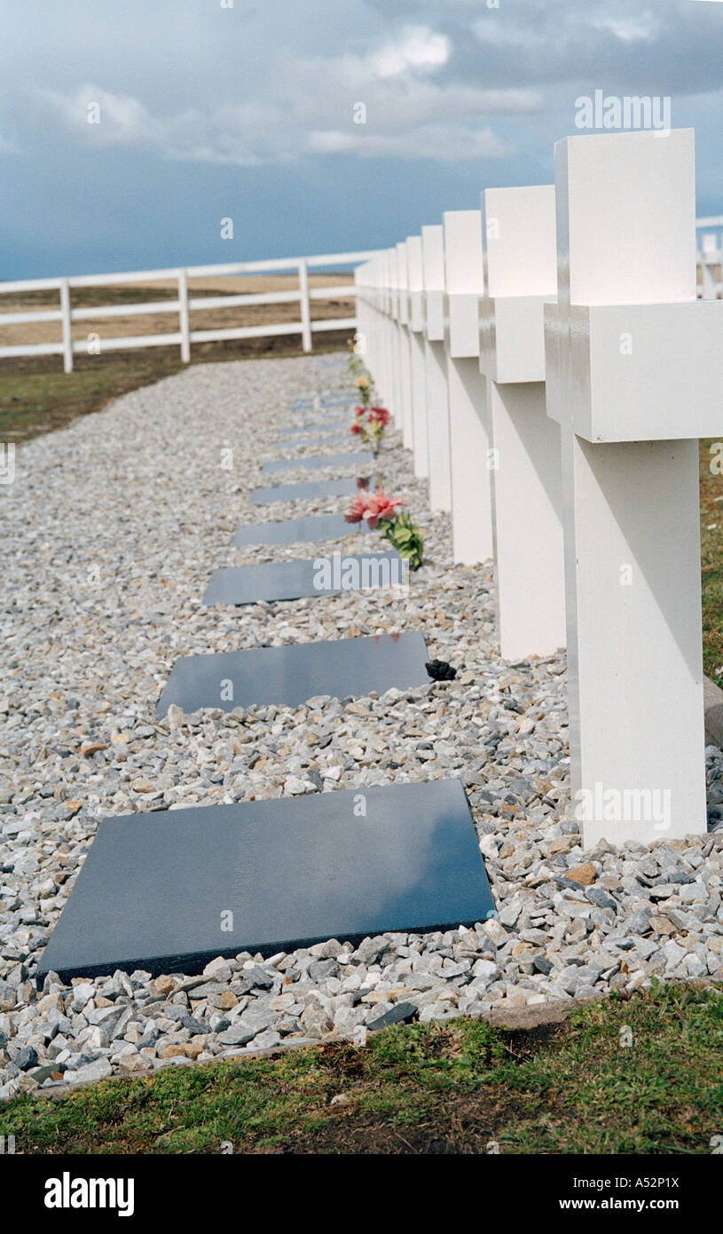 Argentine military cemetery cementerio de darwin hi-res stock ...