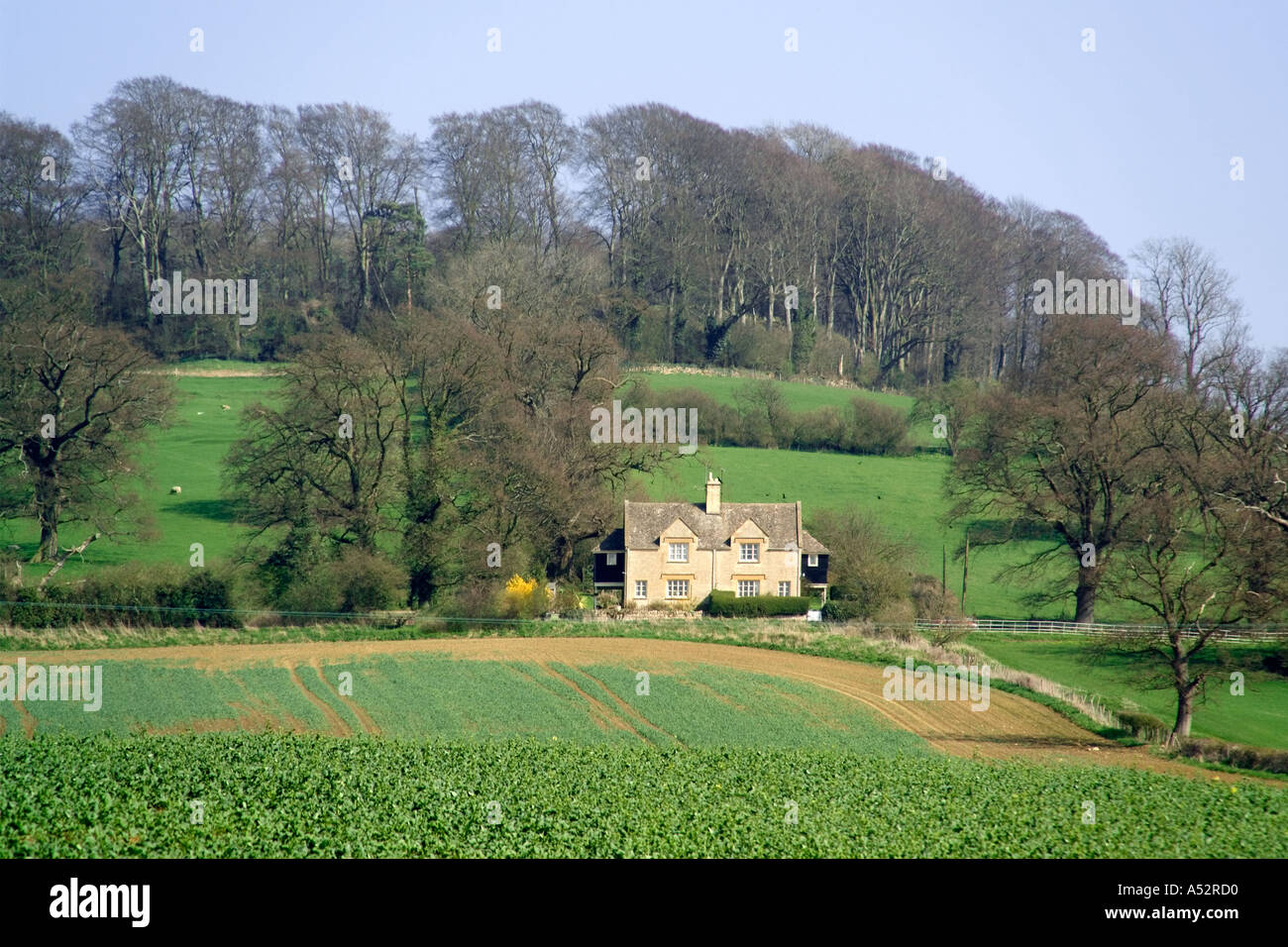england gloucestershire the cotswolds winchcombe village farmland ...