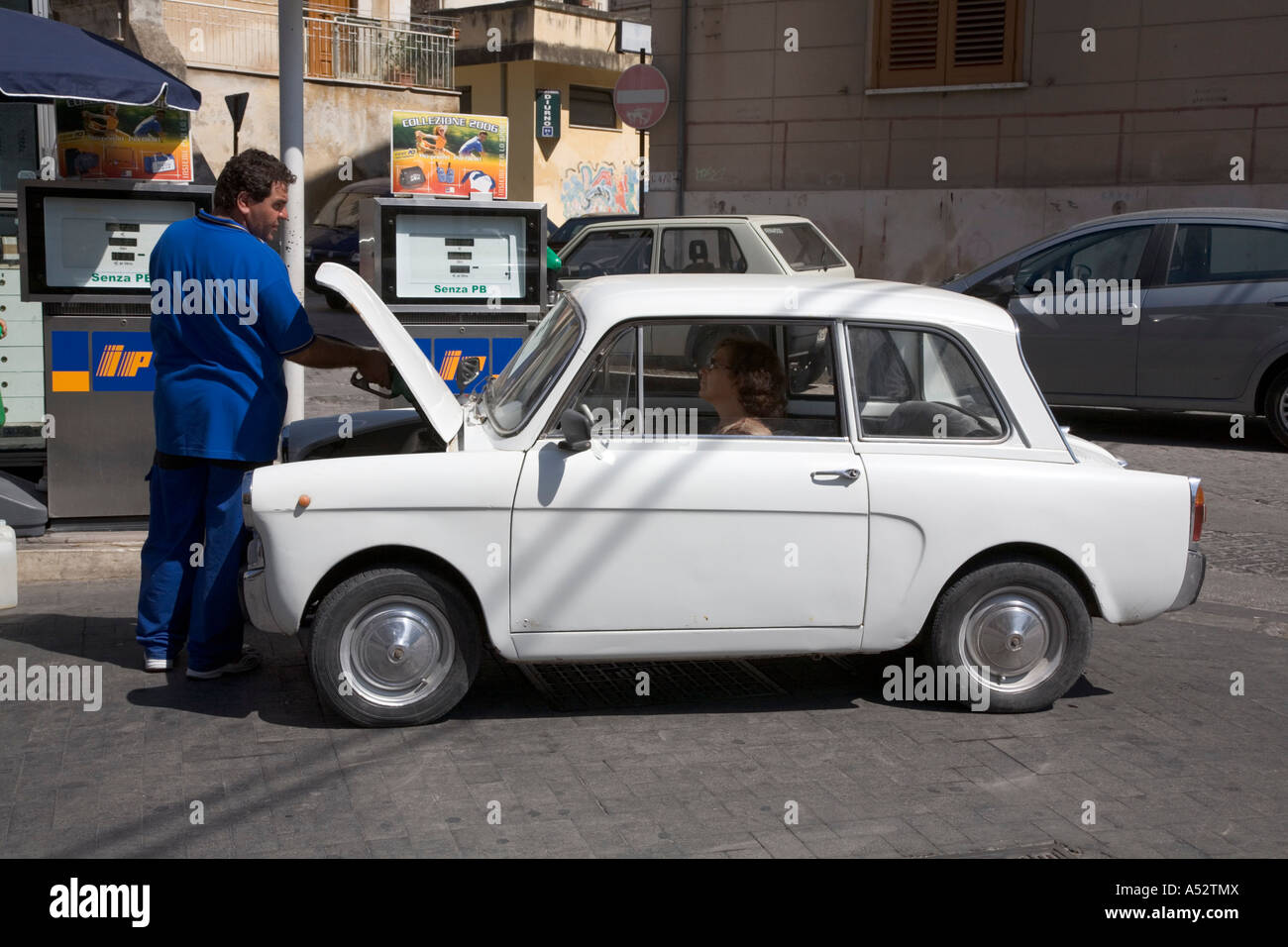 Petrol station in Modica Sicily Italy Stock Photo - Alamy