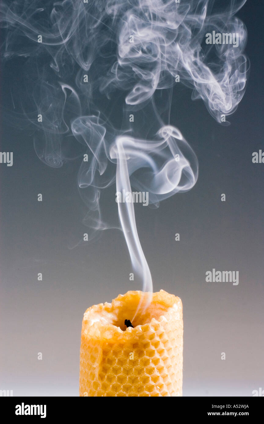 Smoke of a candle Stock Photo - Alamy