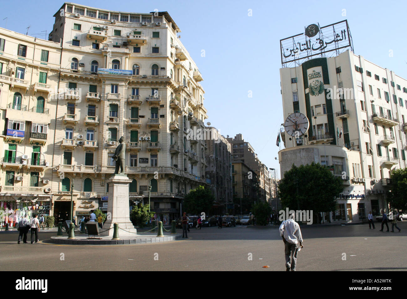 cairo square Talat Harb pasha Stock Photo - Alamy