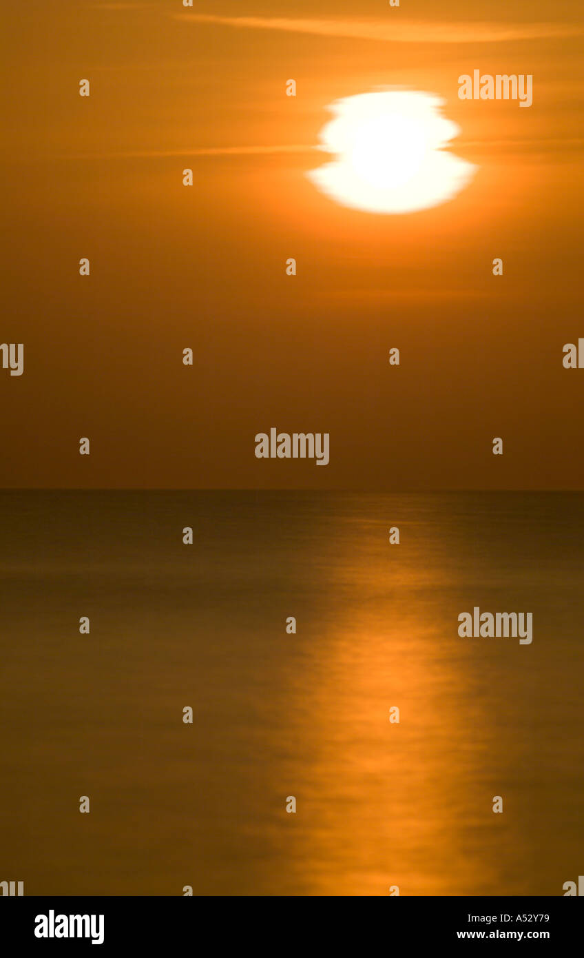 moon over ocean moonlight night photography moonrise Stock Photo - Alamy