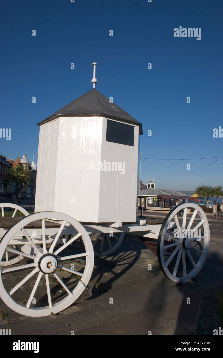 Historic bathing machine Weymouth Dorset England Stock Photo - Alamy