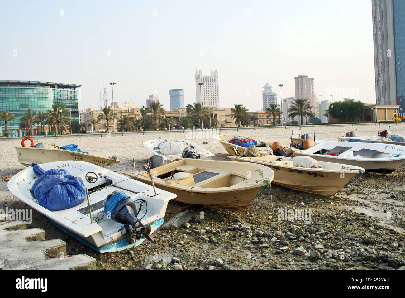 fish boats in kuwait Stock Photo - Alamy