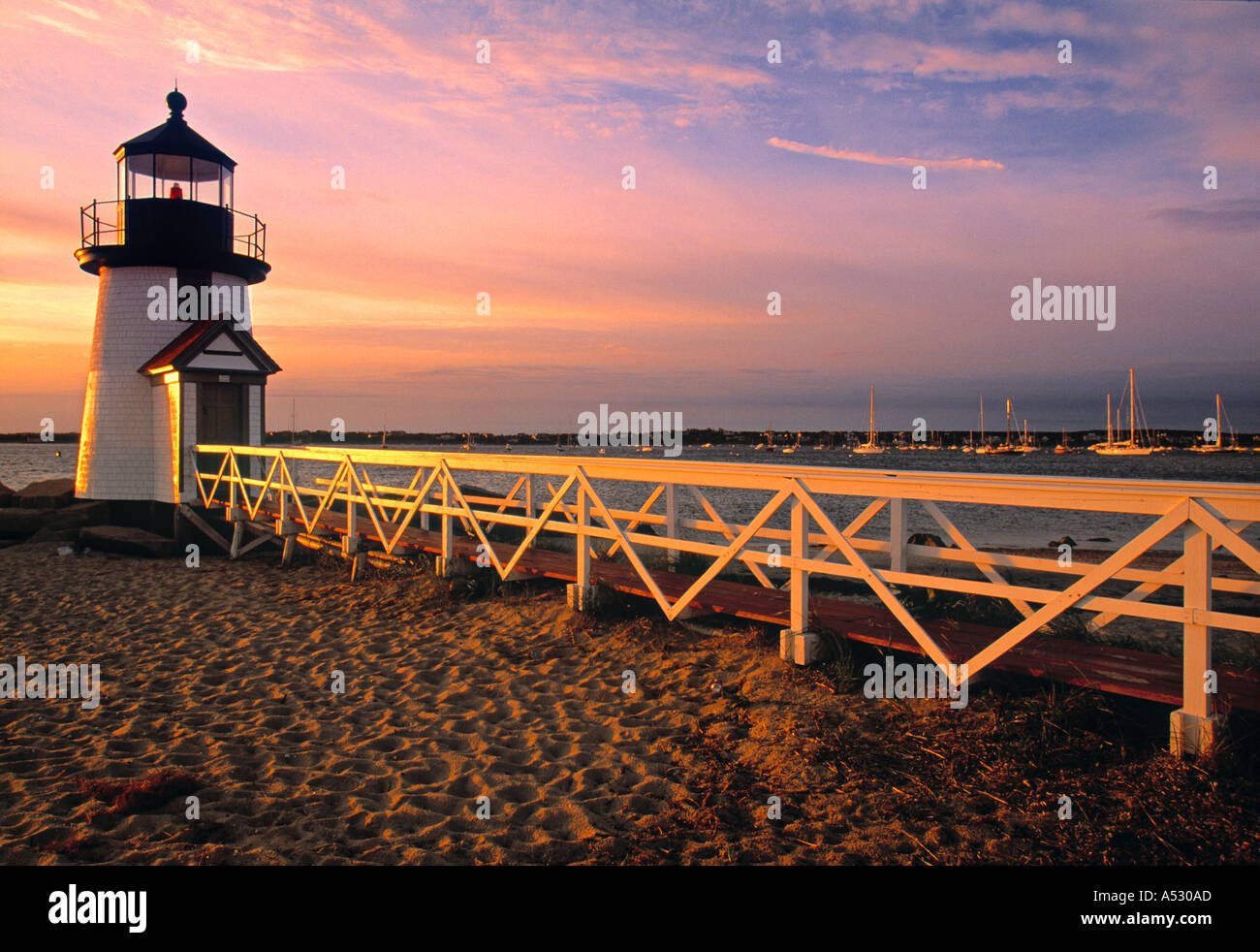 Brant Point Lighthouse, Nantucket Island, Massachusetts, USA Stock ...
