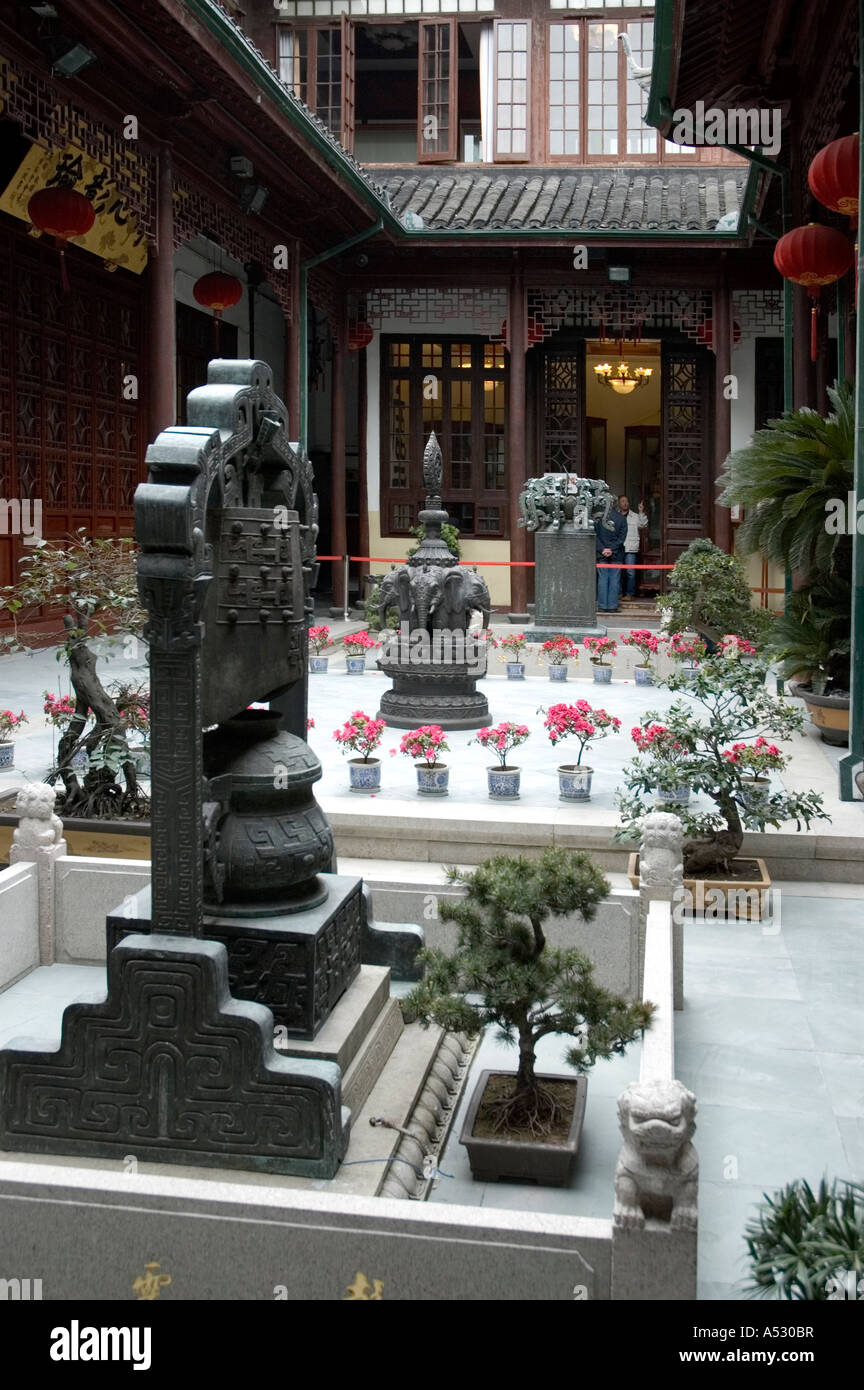 Classical courtyard in the Temple of the Jade Buddha, Shanghai Stock ...