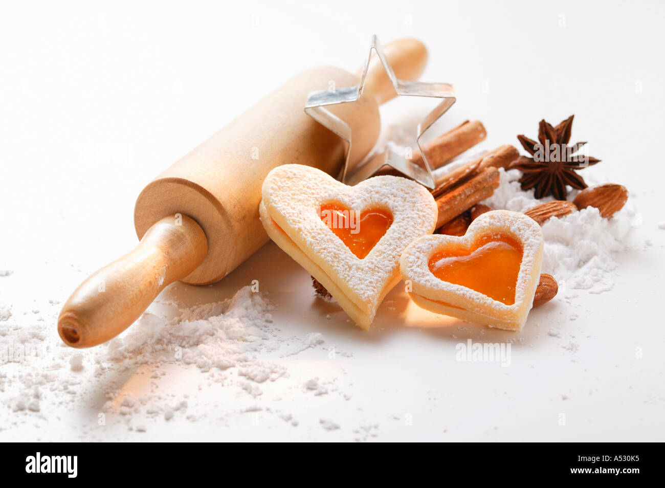 Baking still life with jam biscuits Stock Photo - Alamy
