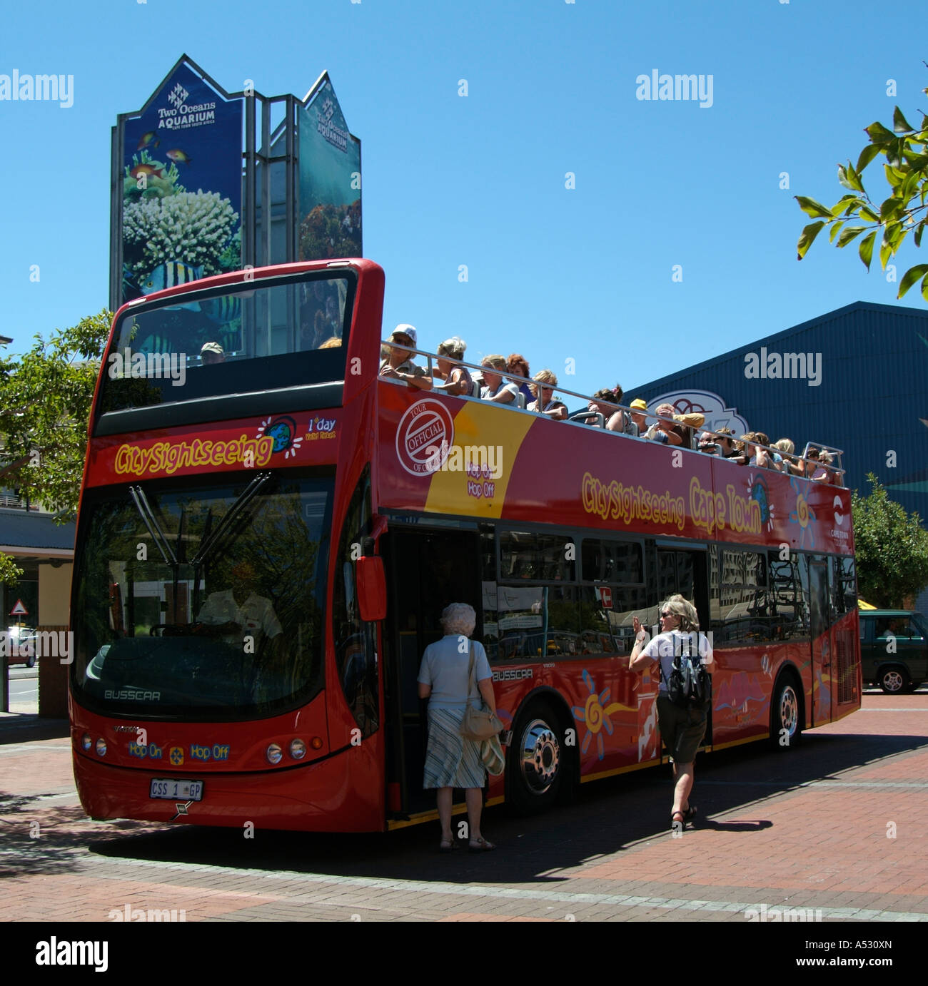 Sightseeing bus Cape Town South Africa RSA Stock Photo - Alamy