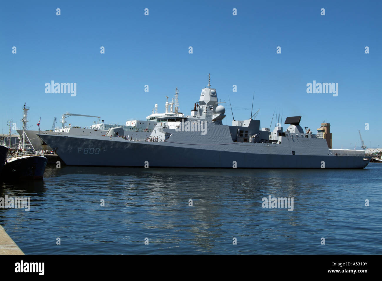 HNLMS Tromp Frigate Royal Netherlands Navy ship seen during a visit in ...