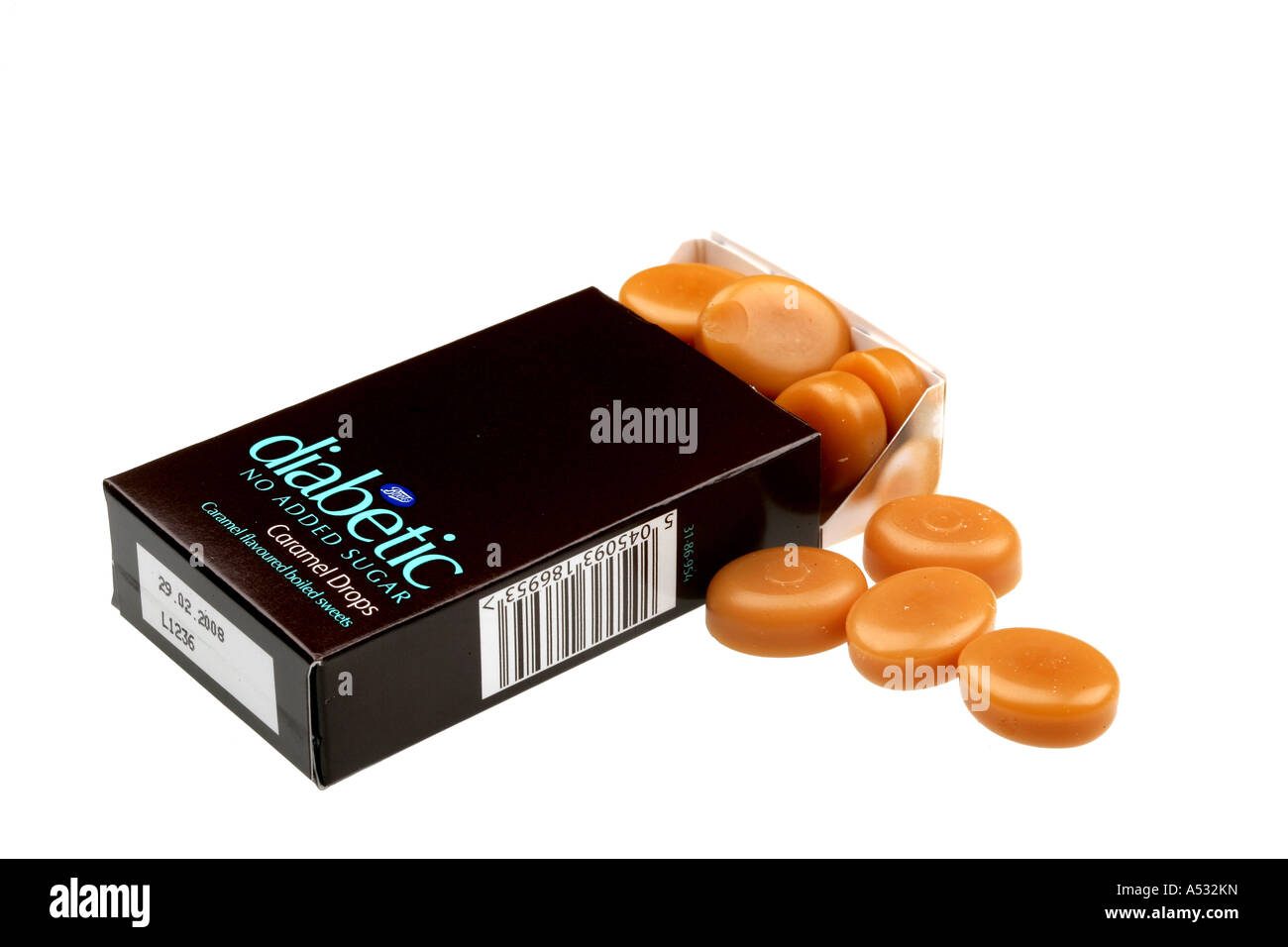 Diabetic Caramel Drops Stock Photo - Alamy