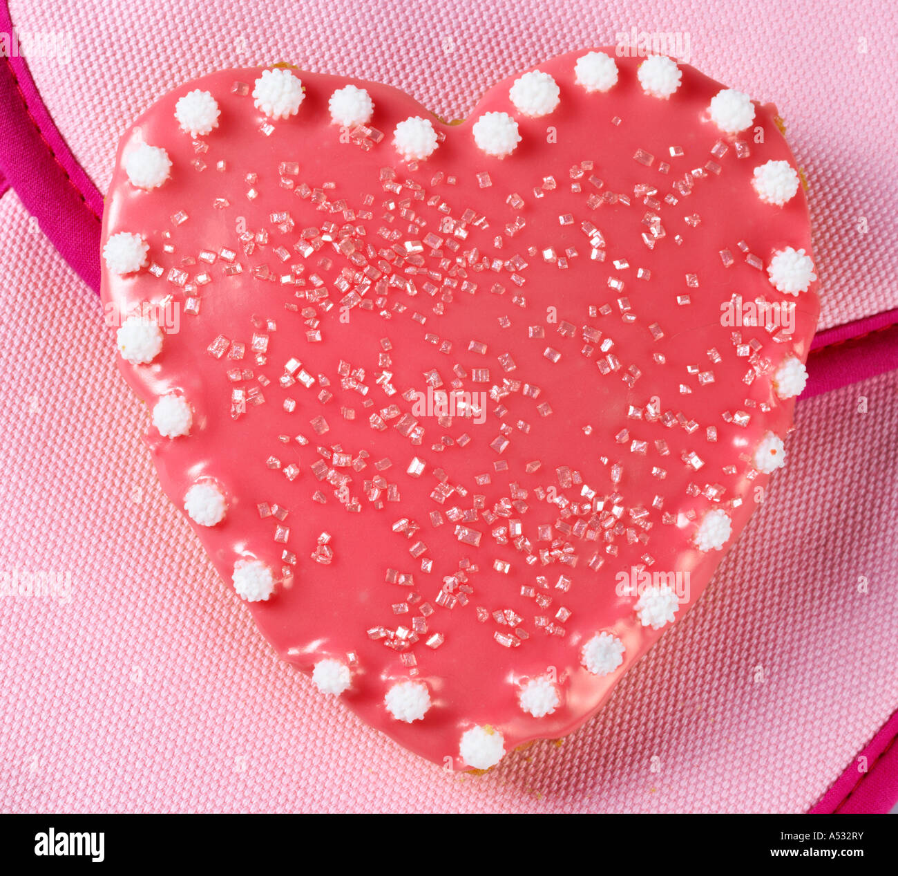 PINK HEART SHAPED CAKE Stock Photo - Alamy