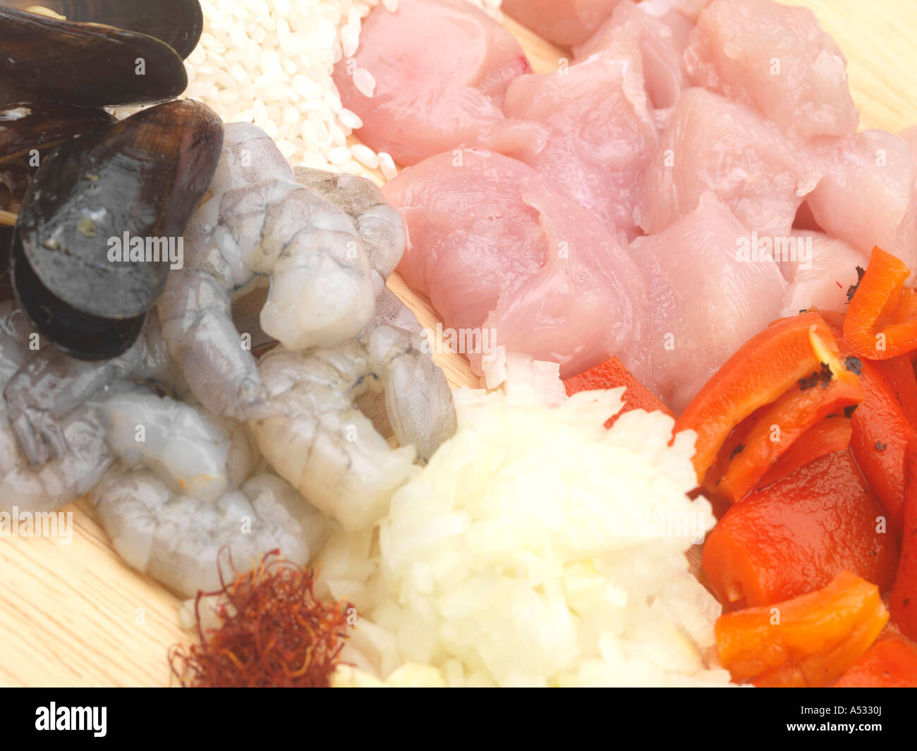 Uncooked Food Ingredients Stock Photo - Alamy