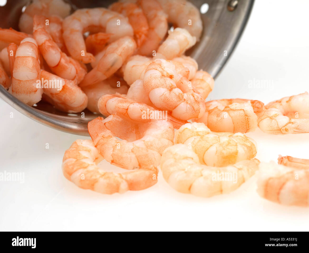 Freshly Prepared And Cooked Succulent Fresh Prawns Ready To Eat ...