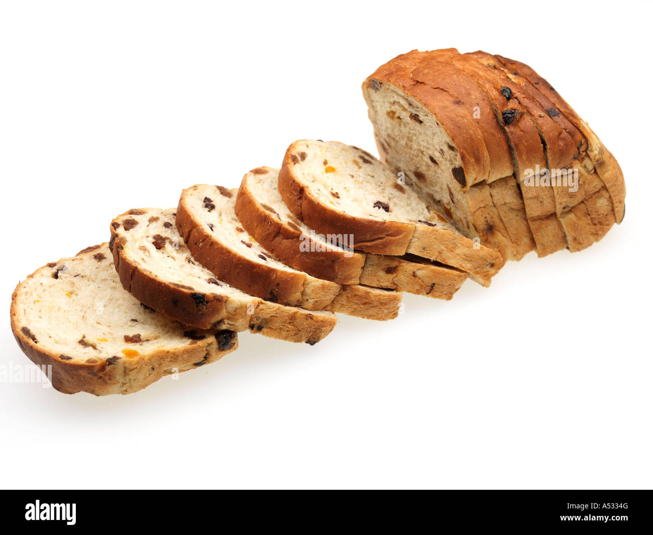 Raisin fruit loaf Cut Out Stock Images & Pictures - Alamy