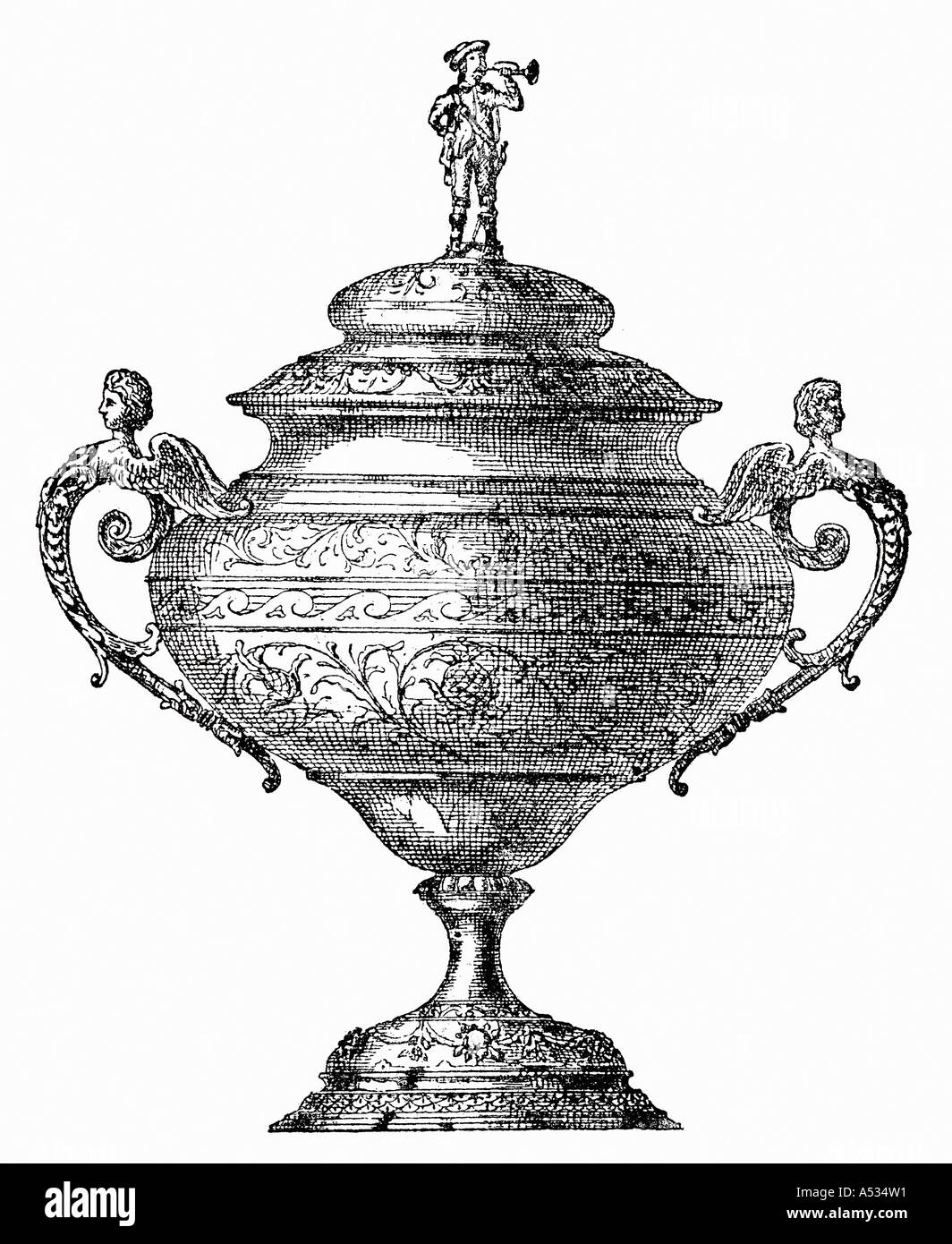 Festive punch bowl illustration Stock Photo - Alamy