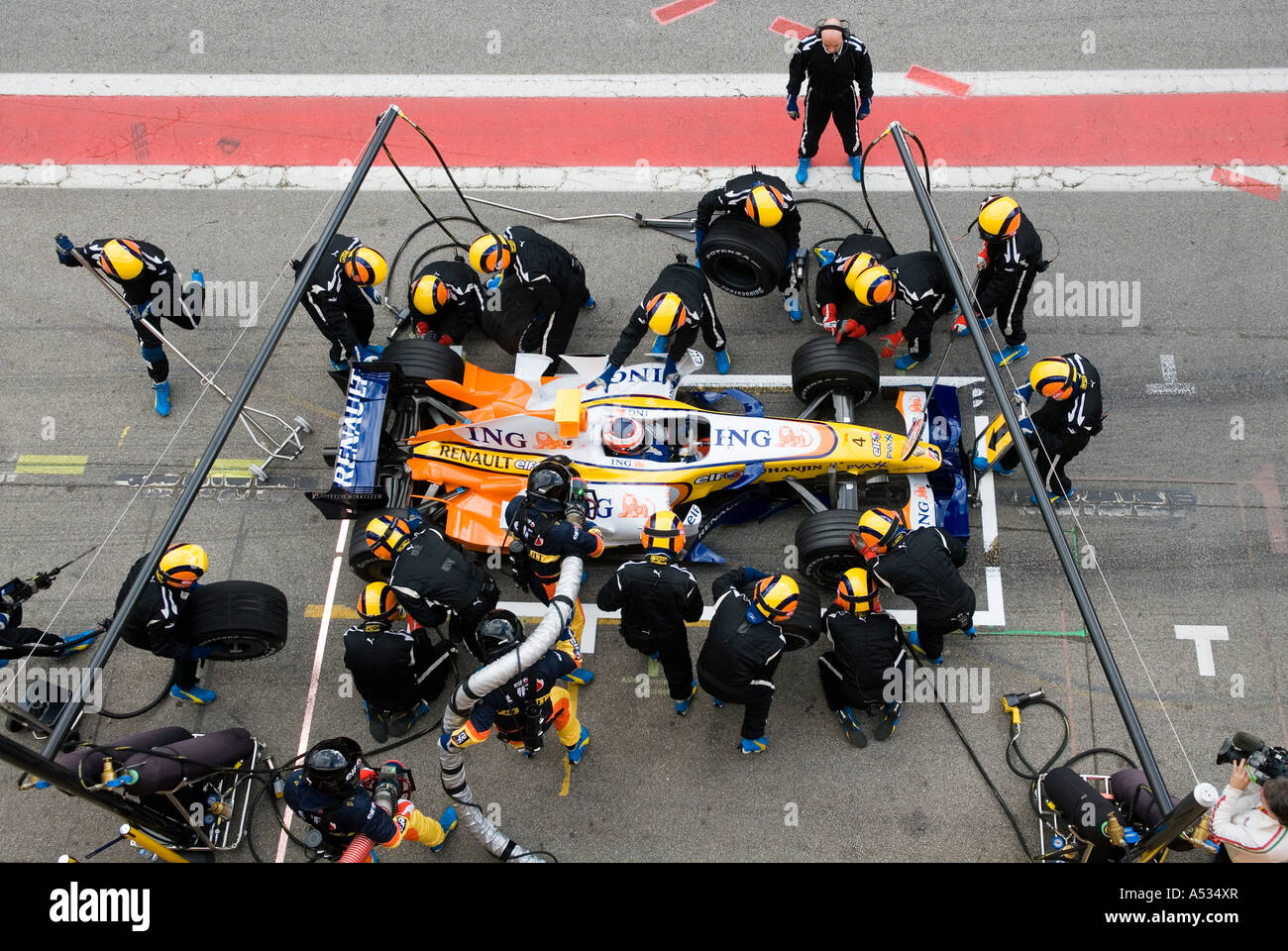 Pitstop aerial hi-res stock photography and images - Alamy