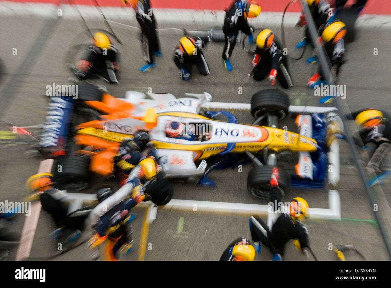 Pitstop aerial hi-res stock photography and images - Alamy