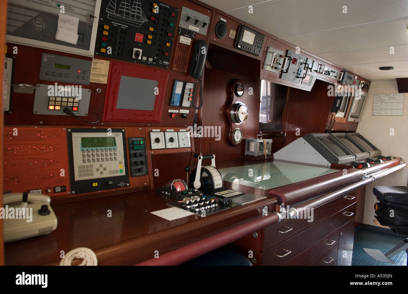 bridge on the german tall ship Gorch Fock Stock Photo - Alamy