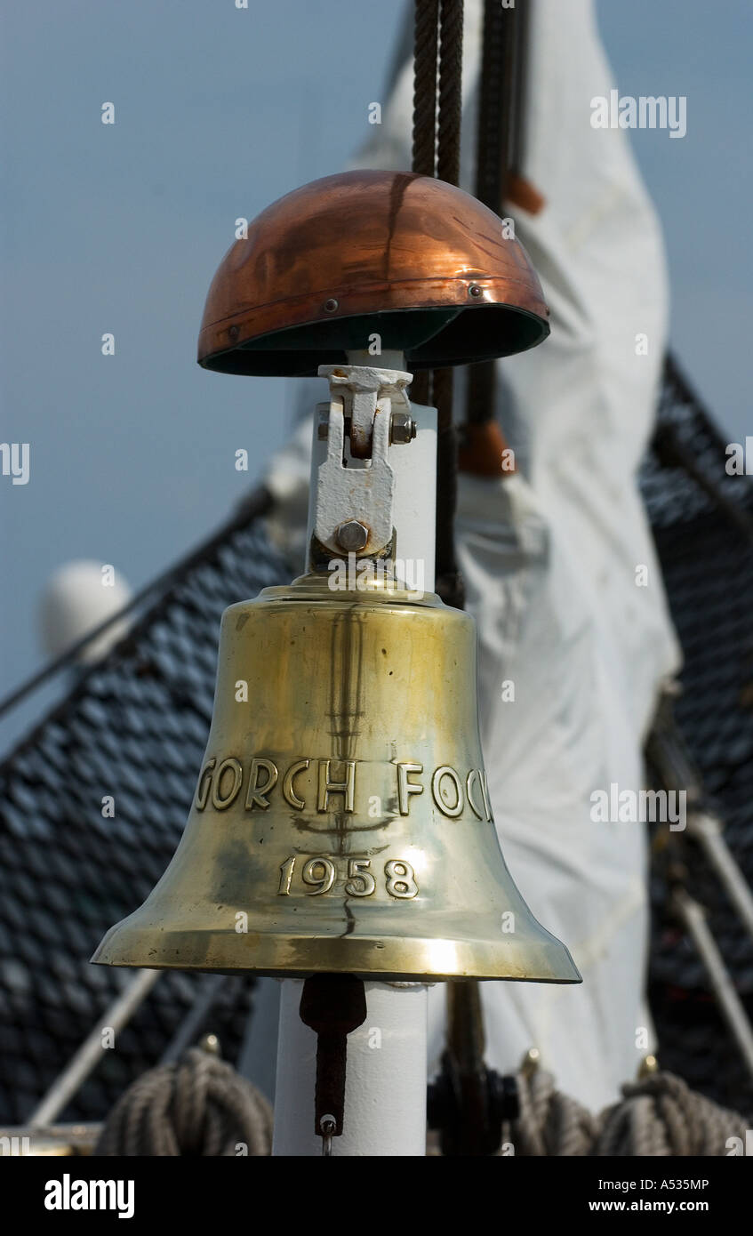 ship's bell on the german Tall ship Gorch Fock Stock Photo - Alamy