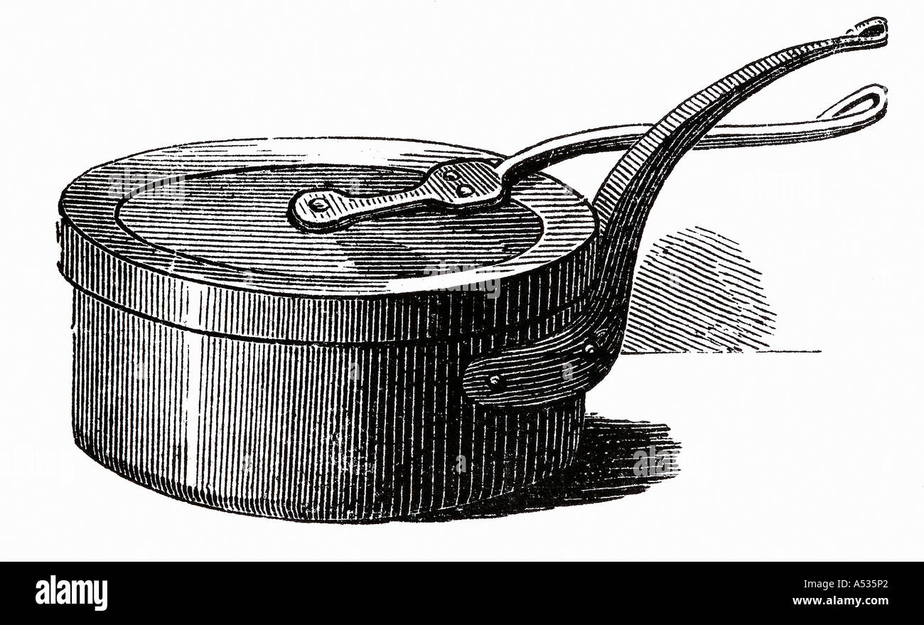 Old casserole illustration Stock Photo - Alamy