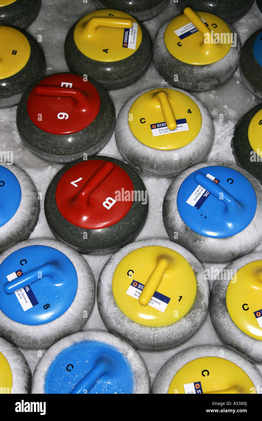Red Curling Stones High Resolution Stock Photography and Images - Alamy