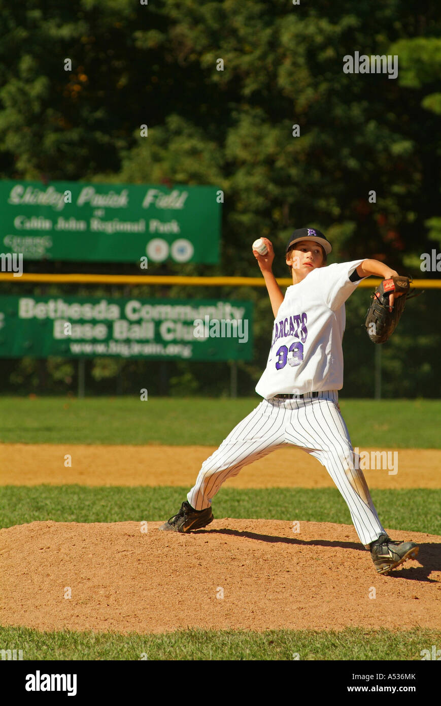 Little League baseball pitcher in Bethesda MD Stock Photo - Alamy