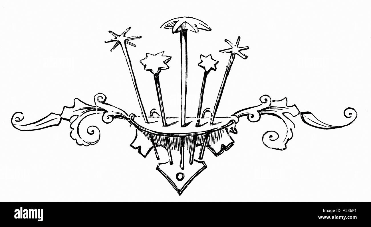 Star shaped kitchen spoons in spoon holder illustration Stock Photo - Alamy