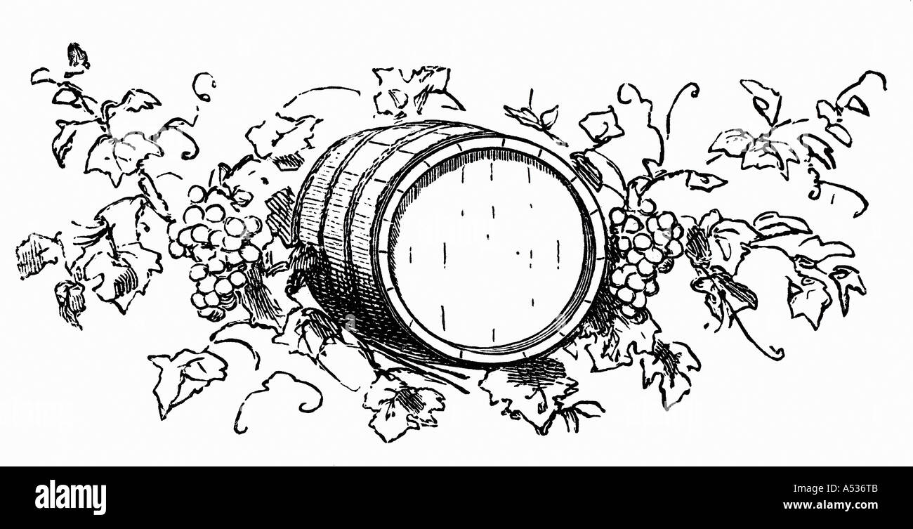 Barrel of grapes Black and White Stock Photos & Images - Alamy