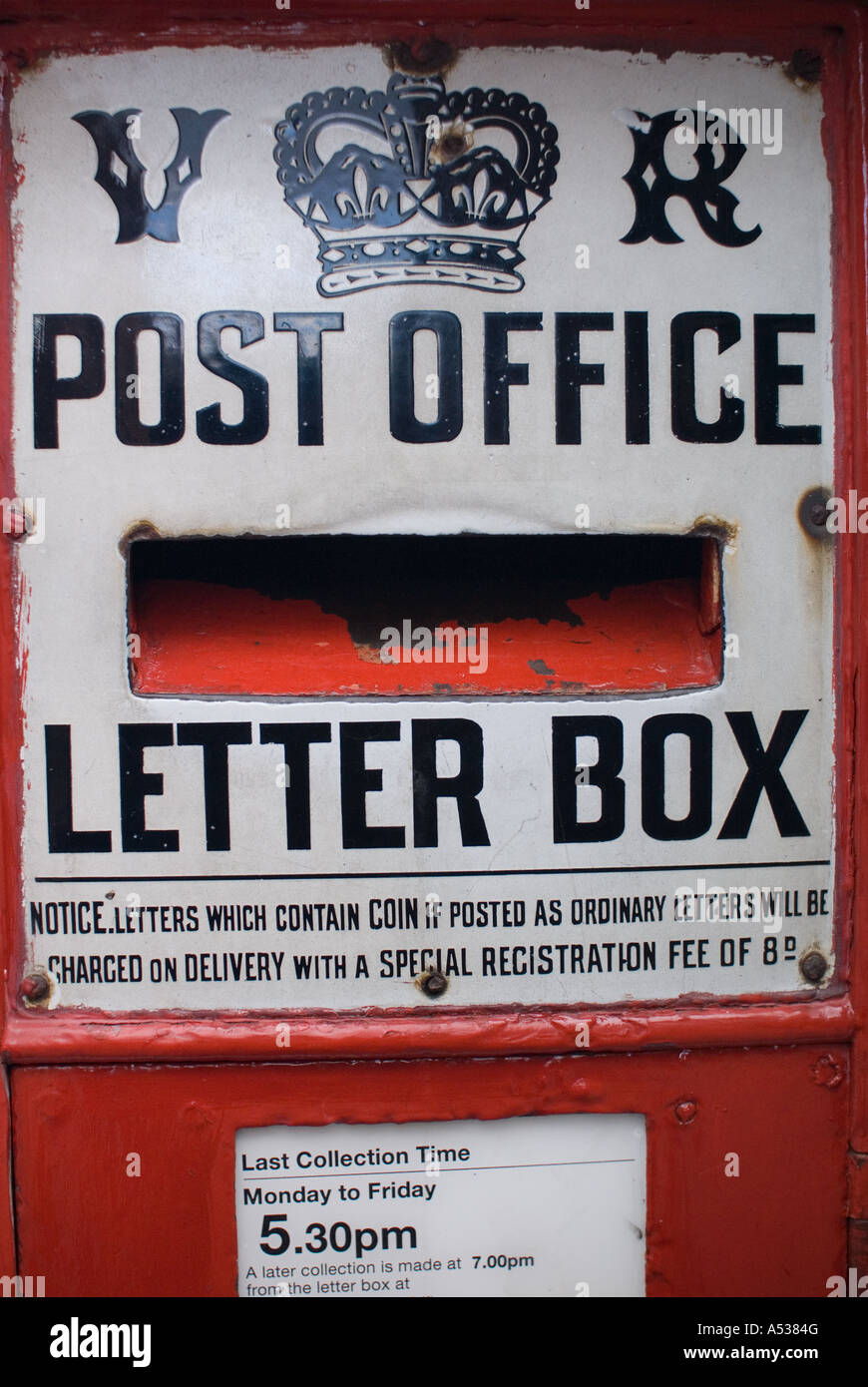 Old fashioned post box Stock Photo - Alamy