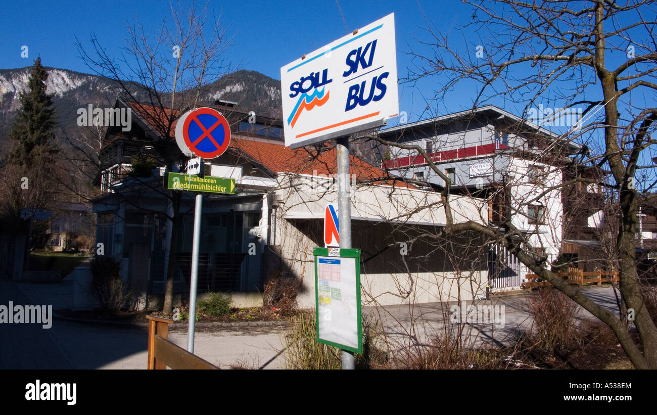 Austrian bus stop sign hi-res stock photography and images - Alamy