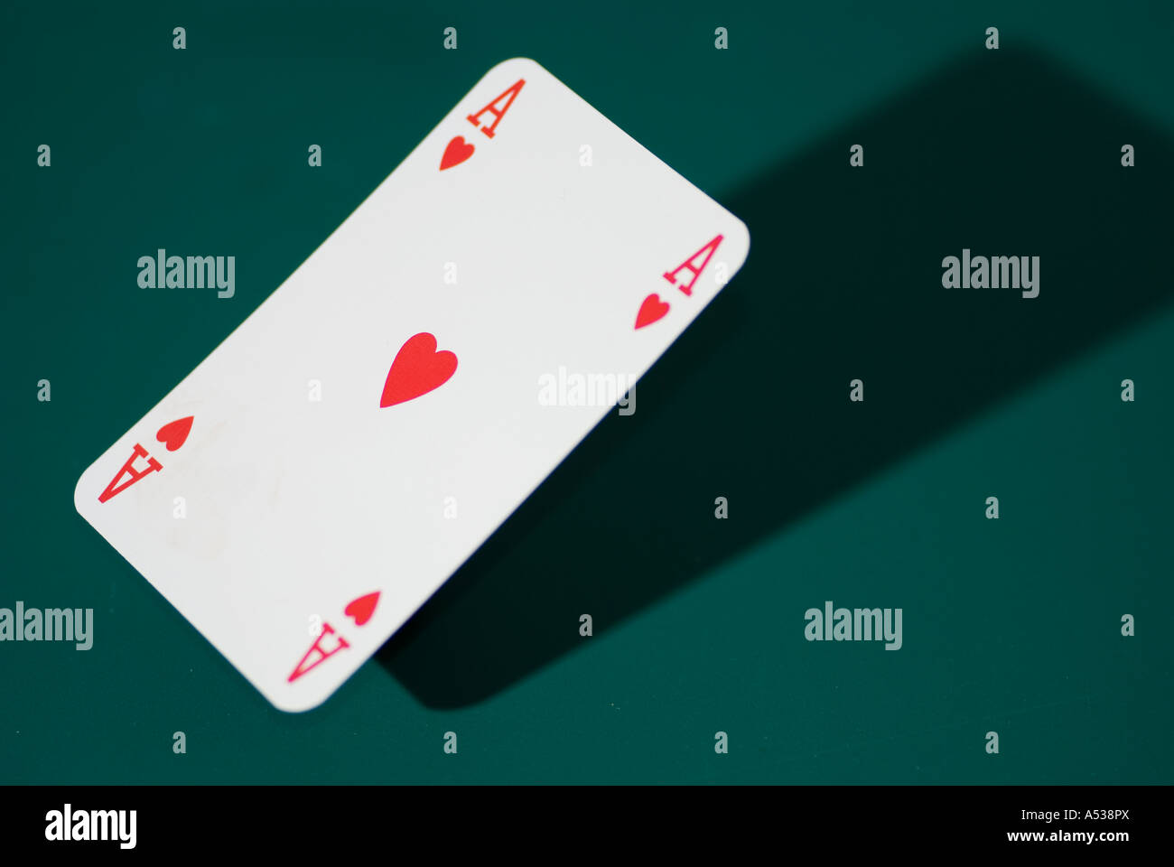 Floating Ace of Hearts playing card Stock Photo - Alamy