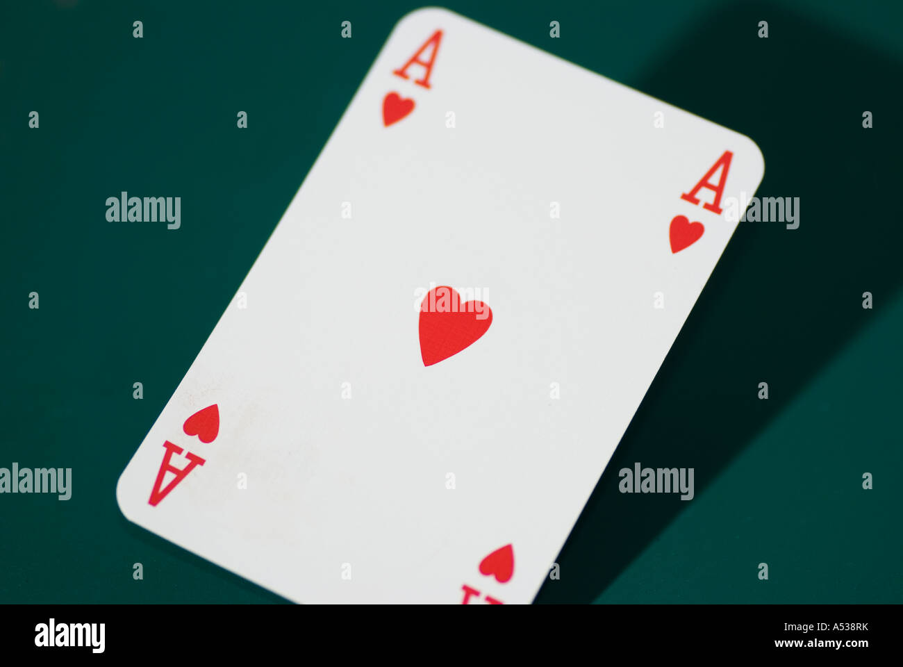 Floating Ace of Hearts playing card Stock Photo - Alamy