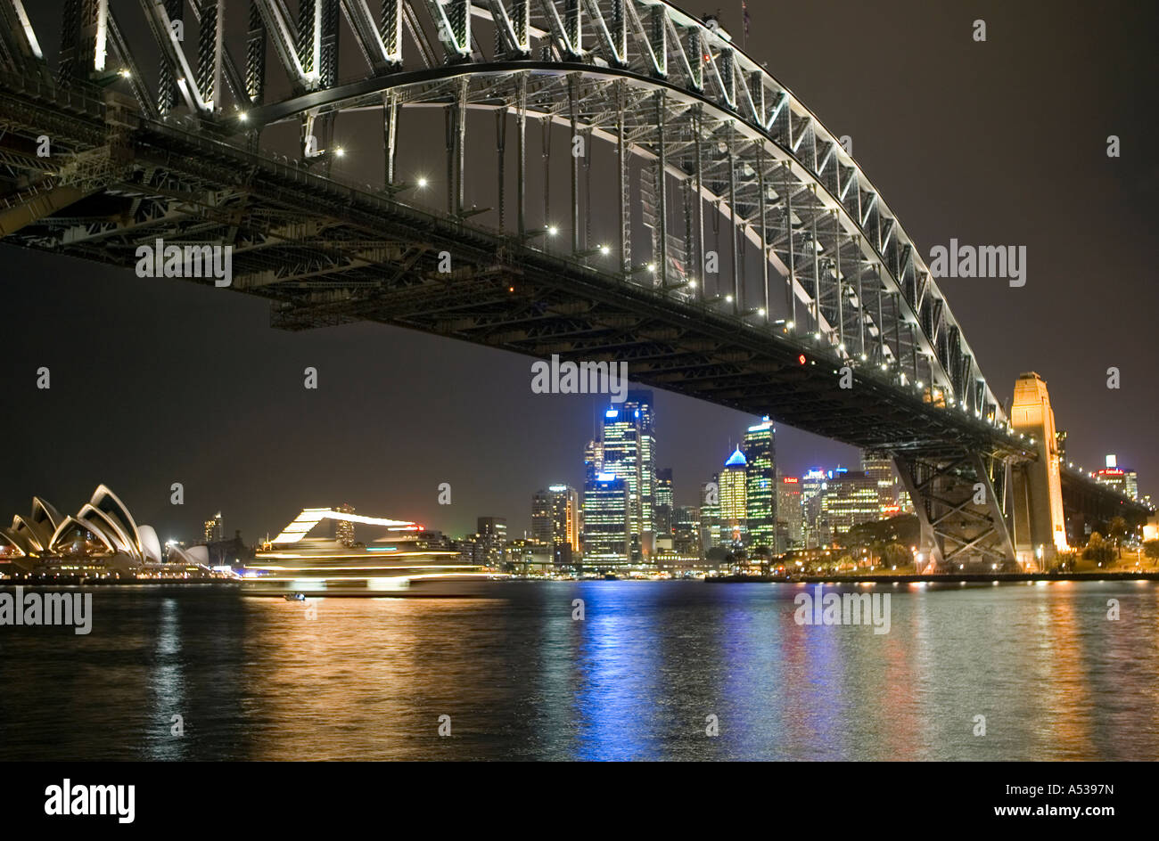 Sydney Harbour Bridge, Opera House and Circular Quay Stock Photo - Alamy