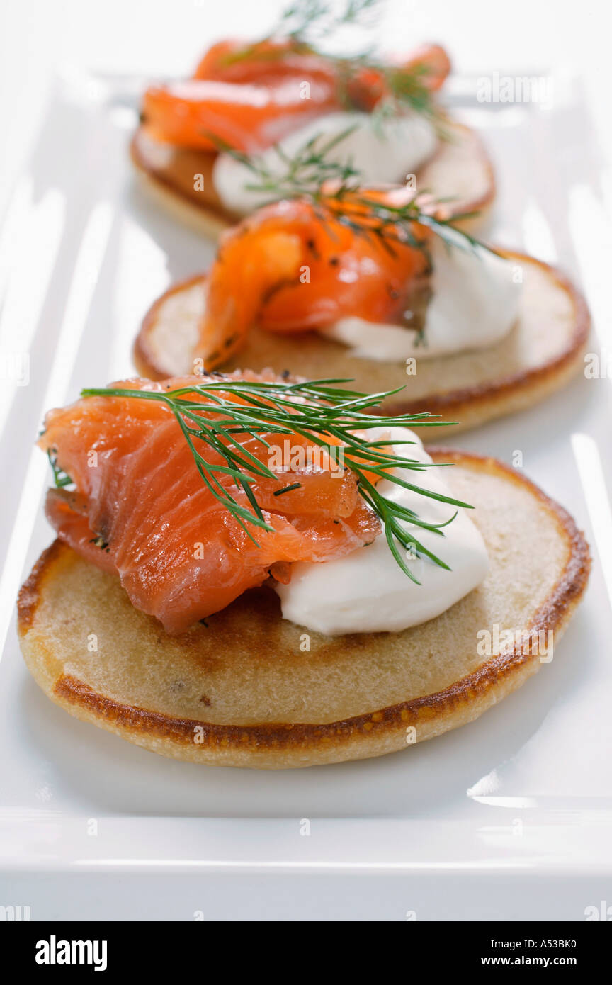 Blinis smoked salmon hi-res stock photography and images - Alamy