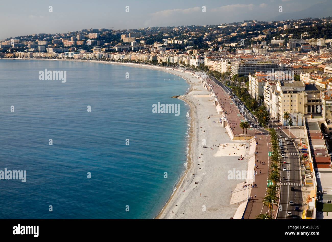 The Baie des Anges on the Cote d'Azur, Nice, France Stock Photo - Alamy