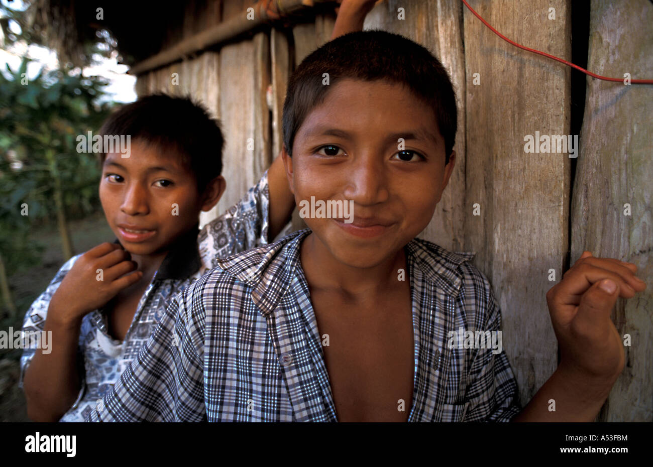 Painet ha0687 5604 guatemala boys naranhal peten country developing ...