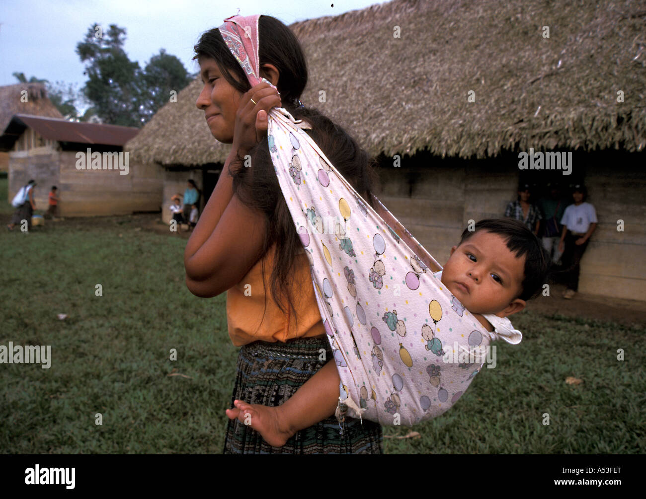 Mayan woman carrying baby hi-res stock photography and images - Alamy