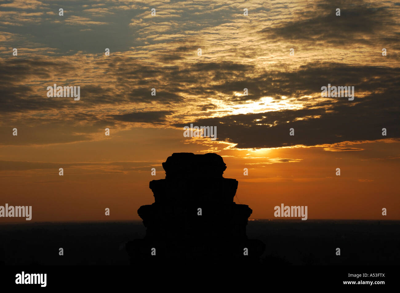 Phnom Bakheng temple at sunset Angkor Wat Cambodia Stock Photo - Alamy