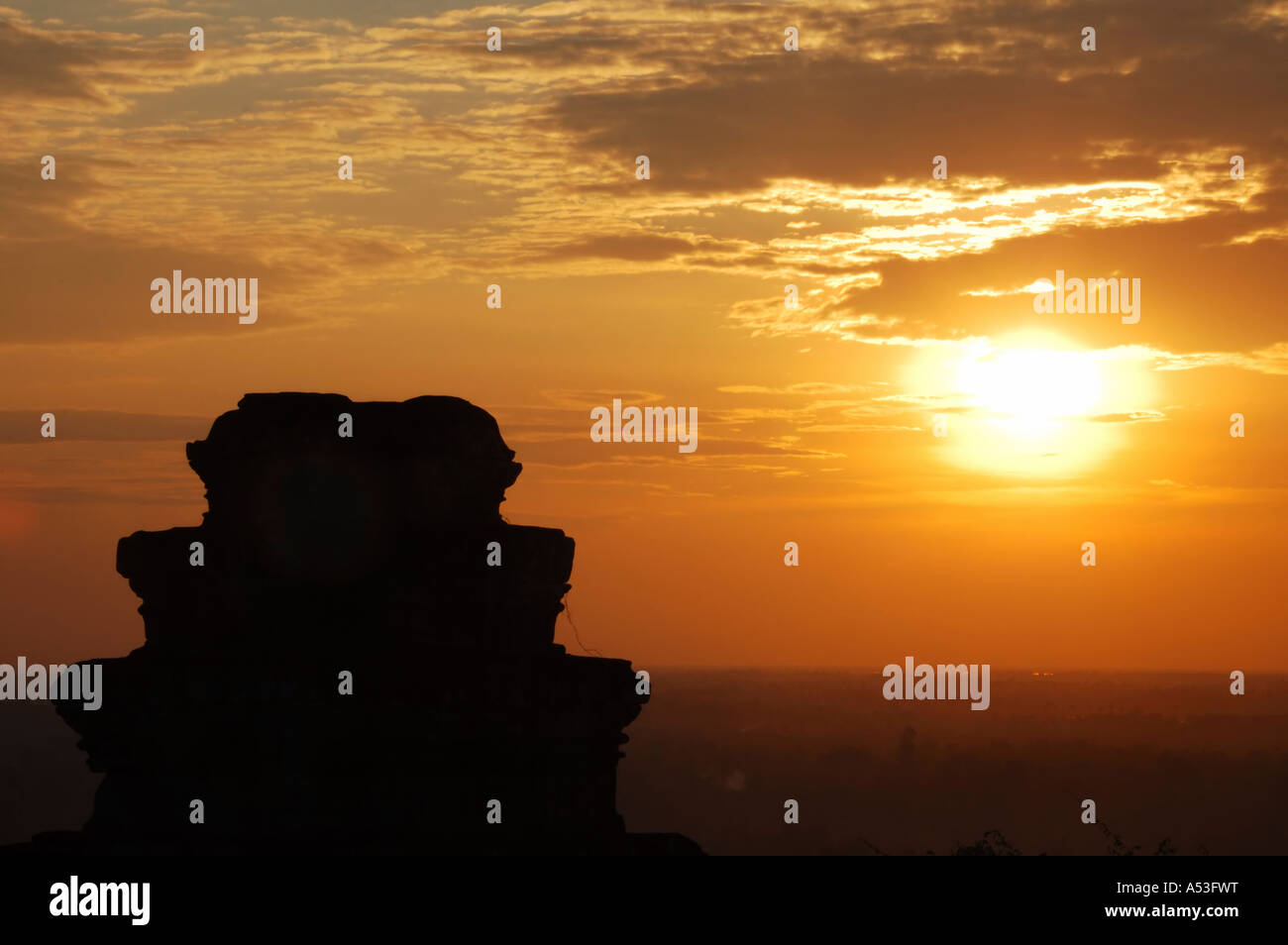 Phnom Bakheng temple at sunset Angkor Wat Cambodia Stock Photo - Alamy