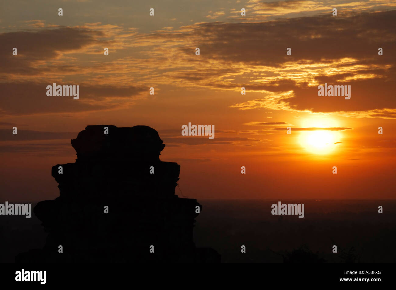 Phnom Bakheng temple at sunset Angkor Wat Cambodia Stock Photo - Alamy