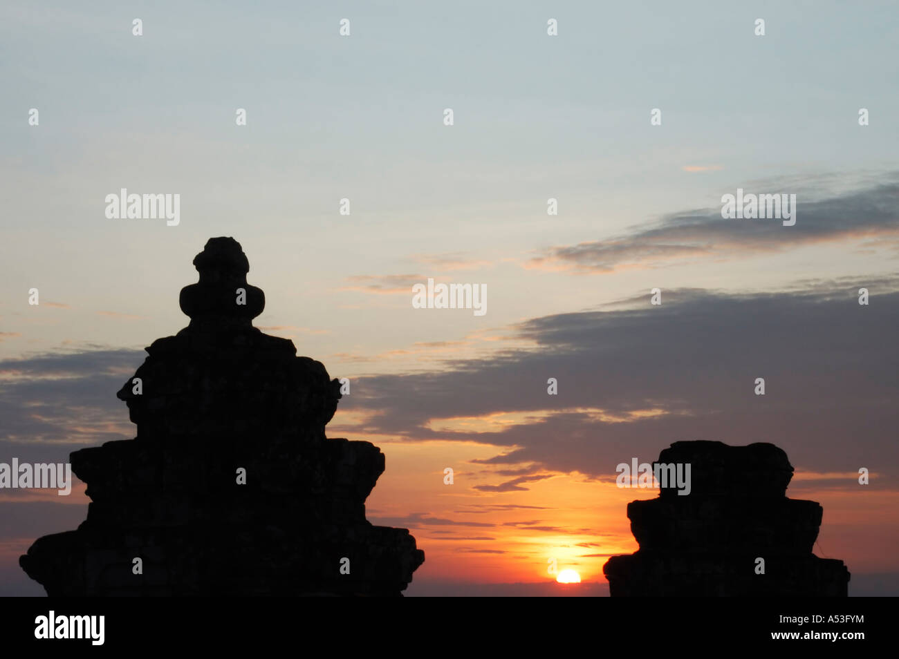 Phnom Bakheng temple at sunset Angkor Wat Cambodia Stock Photo - Alamy