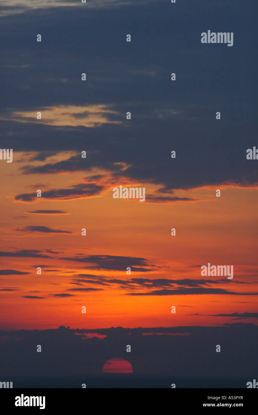 Sunset seen from Phnom Bakheng temple Angkor Wat Cambodia Stock Photo ...