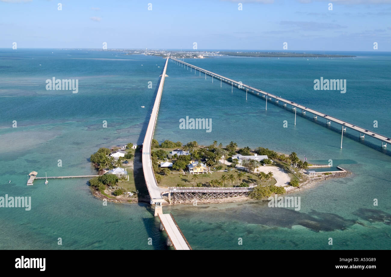 Pigeon Key Florida Keys seven 7 mile bridge US 1 highway Stock Photo ...