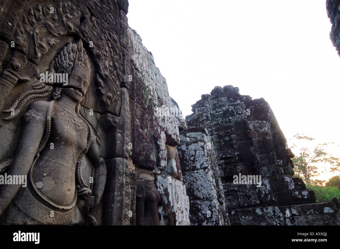Bayon temple Angkor Wat Cambodia Stock Photo - Alamy