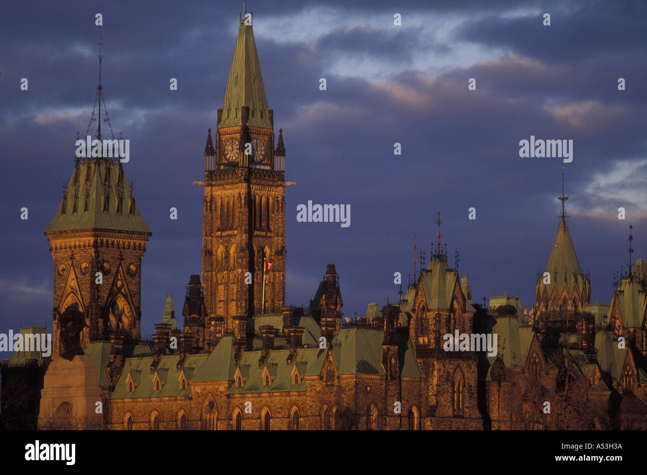 Canada Ontario Ottawa Canadian Houses of Parliament Building along ...