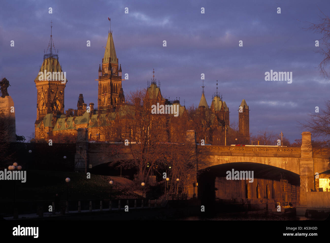 Canada Ontario Ottawa Canadian Houses of Parliament Building along ...