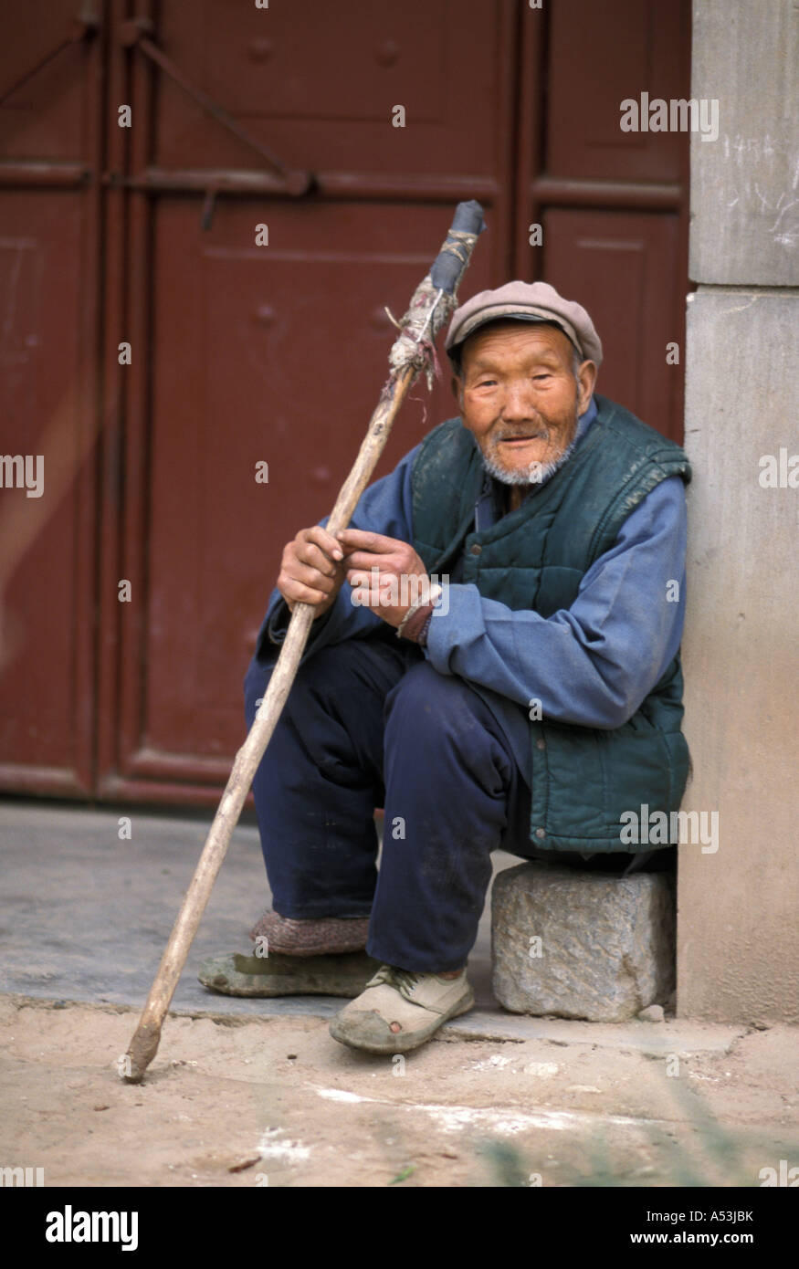Painet ha1050 7117 china old man xinghe village shanxi xian country ...